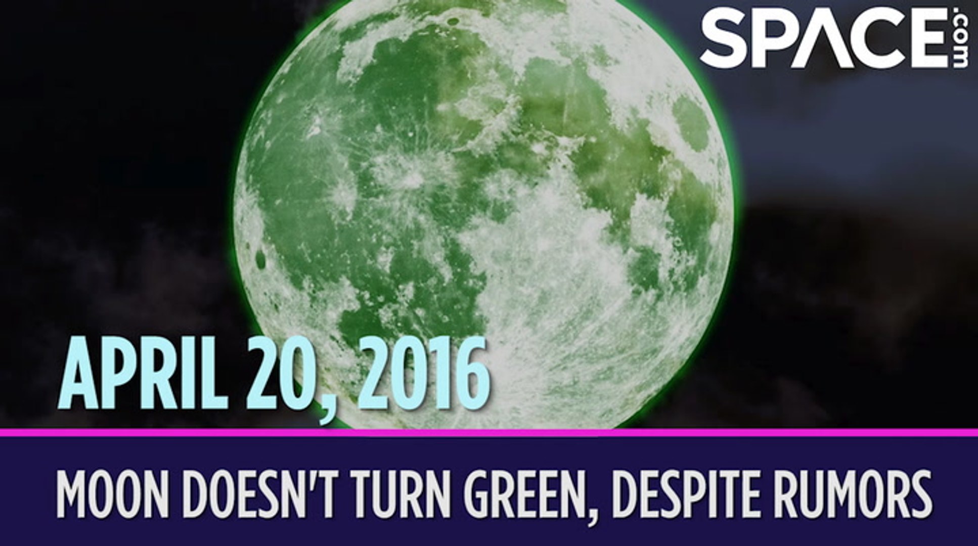 Green Cartoon Moon