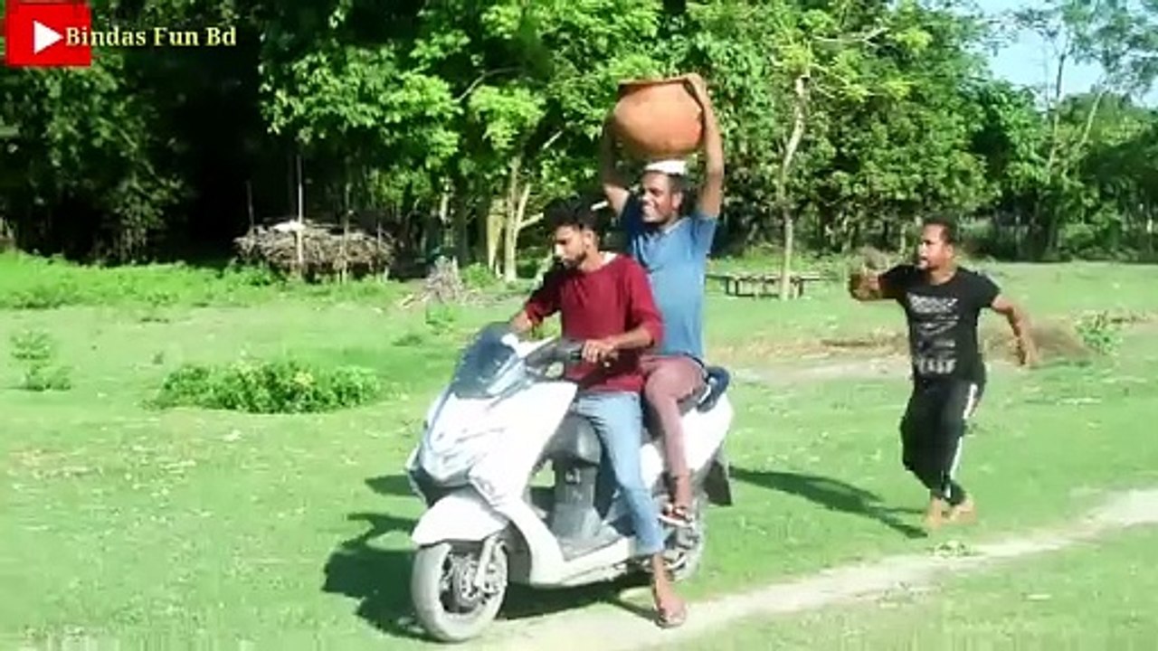Must Watch Funny Comedy Video 2020 try to not lough by __ Bindas fun bd ...