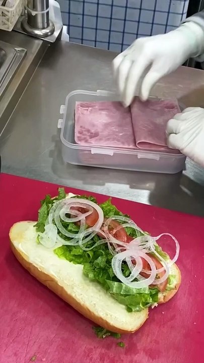 Korean Style Ham Hot dog - Korean Street Food #shortvideo - video ...