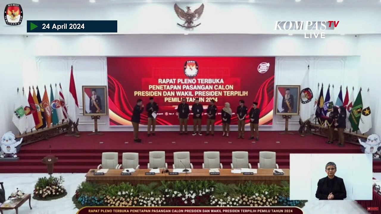 Sah! KPU Tetapkan Prabowo Gibran jadi Pemenang Pilpres 2024 - Video Dailymotion