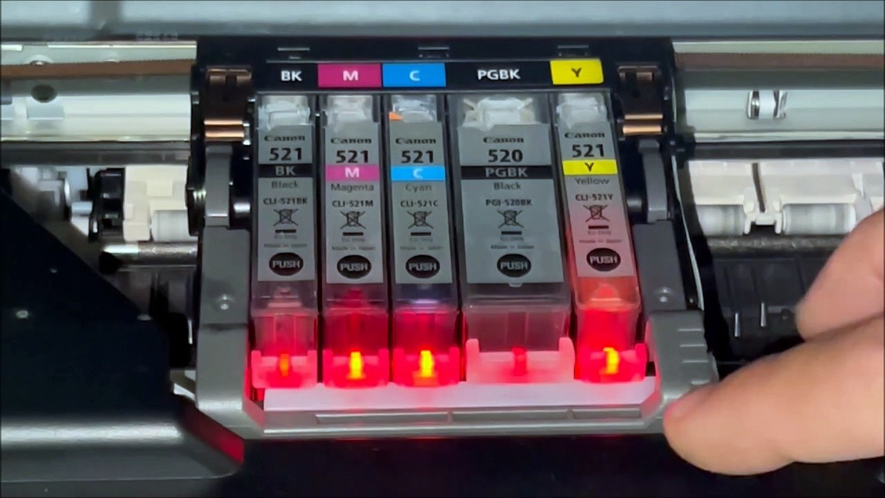 How to Replace the Ink Cartridges in a Canon PIXMA MP630 Printer ...