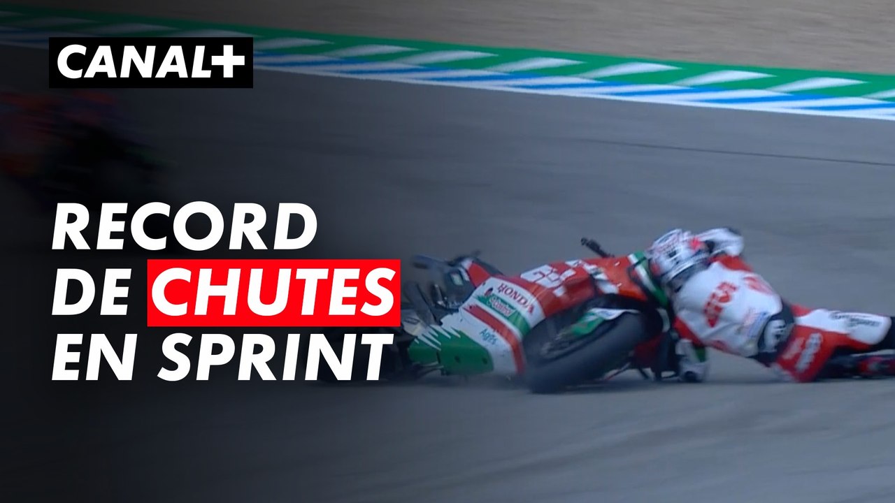 Scénario fou en Course Sprint : 14 chutes - Grand Prix d'Espagne ...