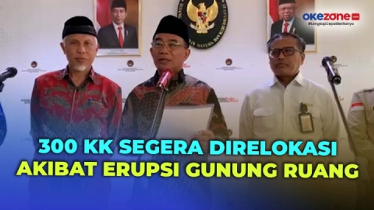 Menko PMK Pastikan 300 KK Segera Direlokasi Akibat Erupsi Gunung Ruang ...