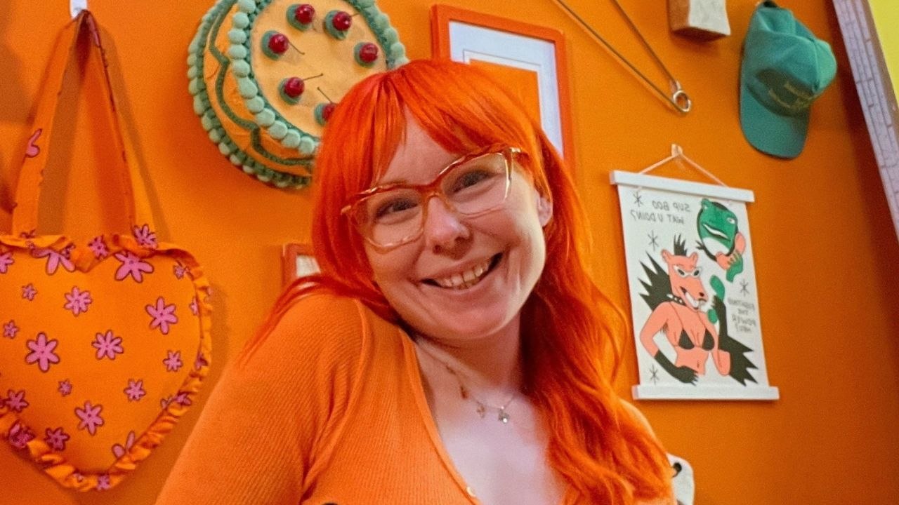 Woman obsessed with orange - wears shades of it every day, has orange ...