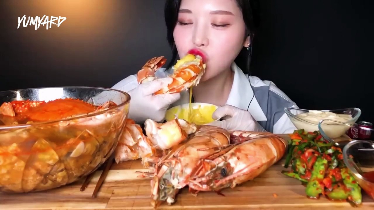 ASMR MUKBANG | King Black Tiger Shrimp - video Dailymotion