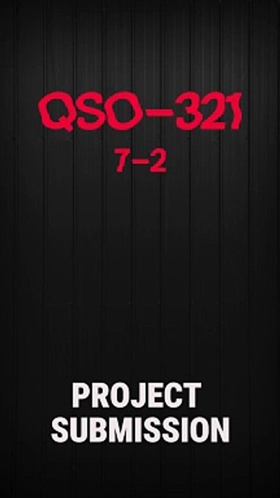 Excelling in Project Management: QSO 321 7-2 Project Submission Guide ...