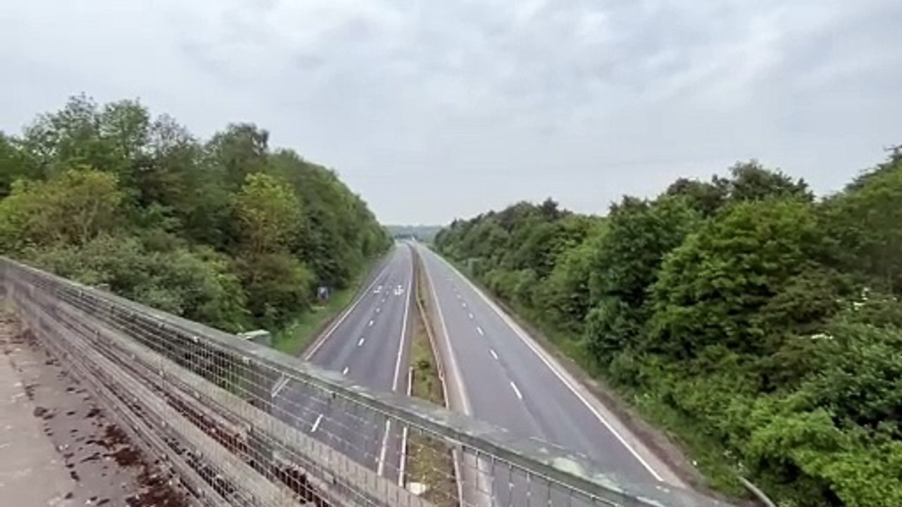 M54 closure after crash - reporting from the scene earlier today ...