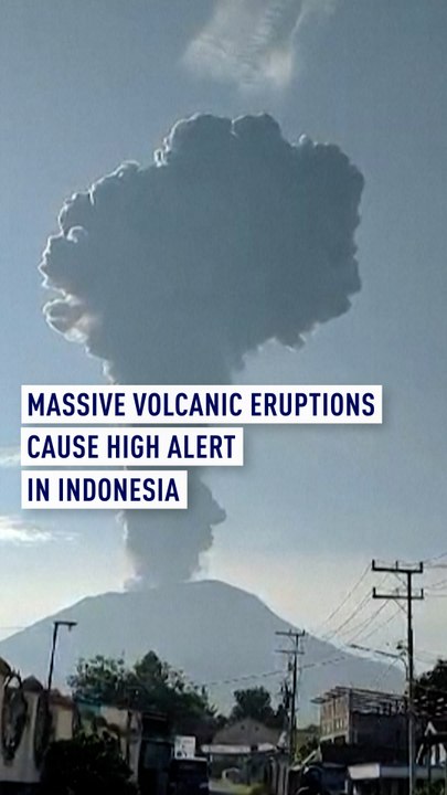 Huge volcano explosions in Indonesia - video Dailymotion