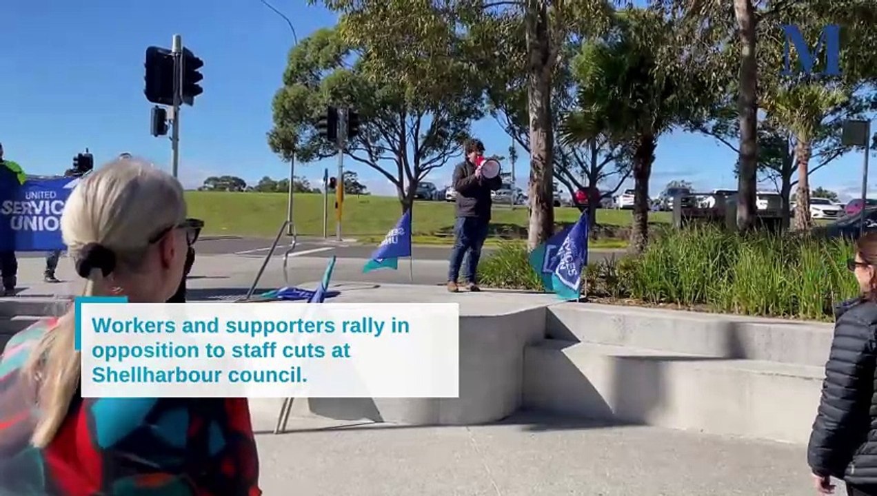 Shellharbour council workers rally outside Civic Centre | 21 May 2024 ...