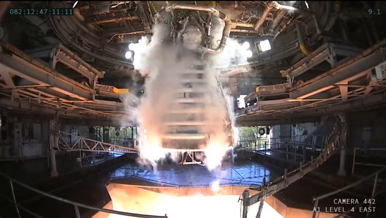 NASA Fires Up Artemis Moon Rocket S-25 Engine Test - video Dailymotion