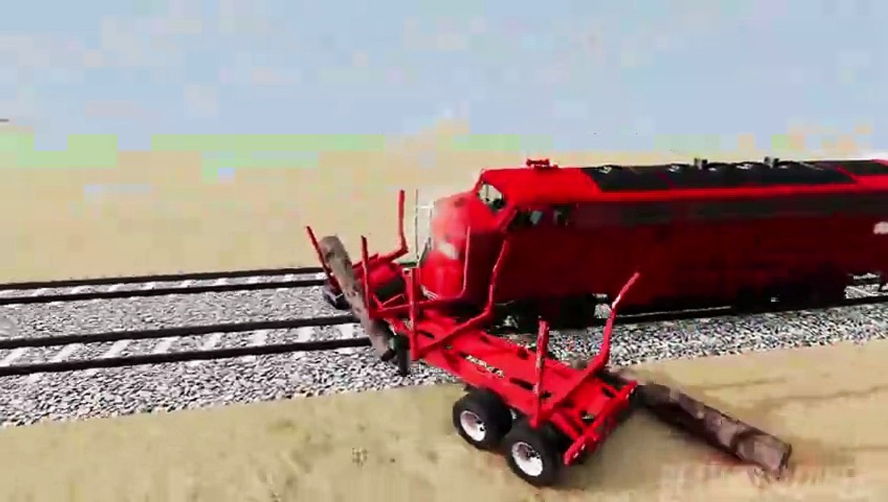 Transport Trucks With Heavy Equipment Crossing Railroad - #20 - BeamNG ...