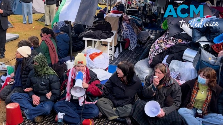ANU students stand ground at pro-Palestine protest camp | The Canberra ...