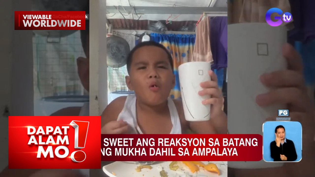 Netizens, kinatuwaan ang reaksyon ng batang mapait ang mukha dahil sa ...