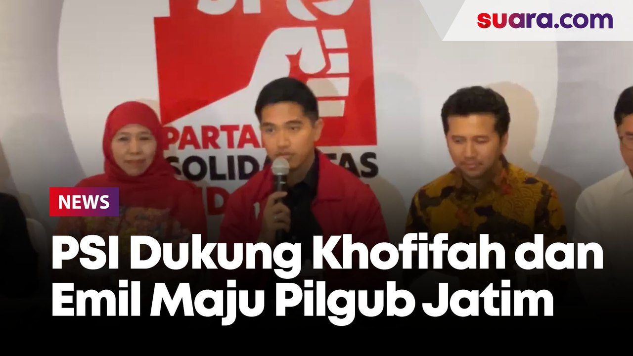 PSI Resmi Dukung Khofifah-Emil Dardak Maju di Pilgub Jatim 2024 - Video Dailymotion