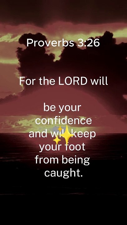 Proverbs 3_26 - video Dailymotion