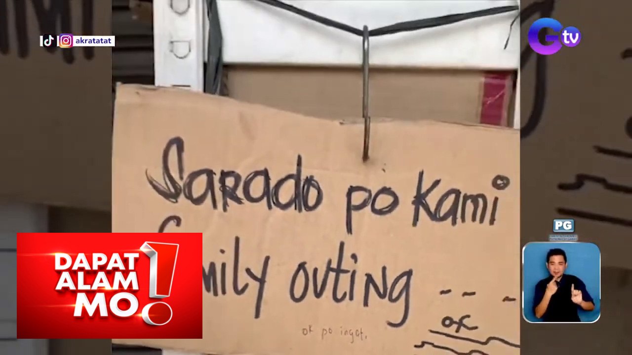 Lalaki, nag-reply sa karatula ng saradong tindahan | Dapat Alam Mo ...