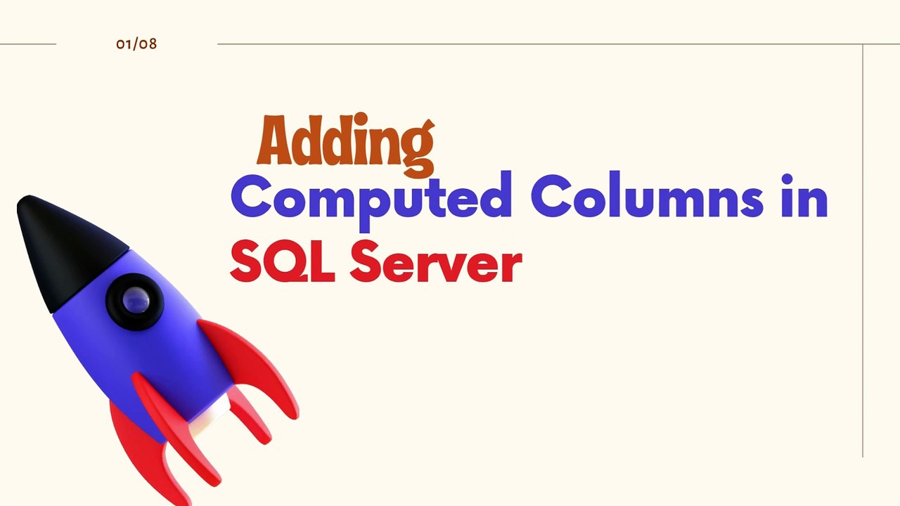 Adding Computed Columns in SQL Server By SQLYoga Guide - video Dailymotion