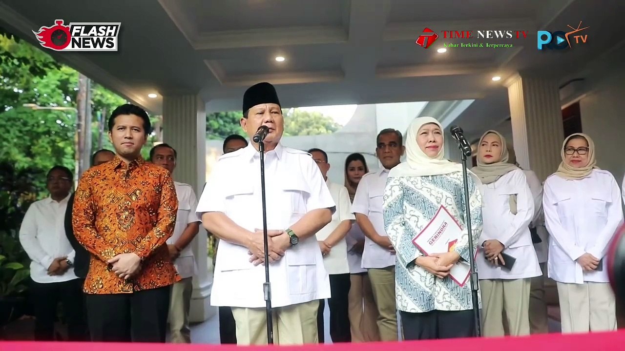 Prabowo Umumkan Gerindra Resmi Dukung Khofifah-Emil Dardak di Pilgub Jawa Timur 2024 - Video ...