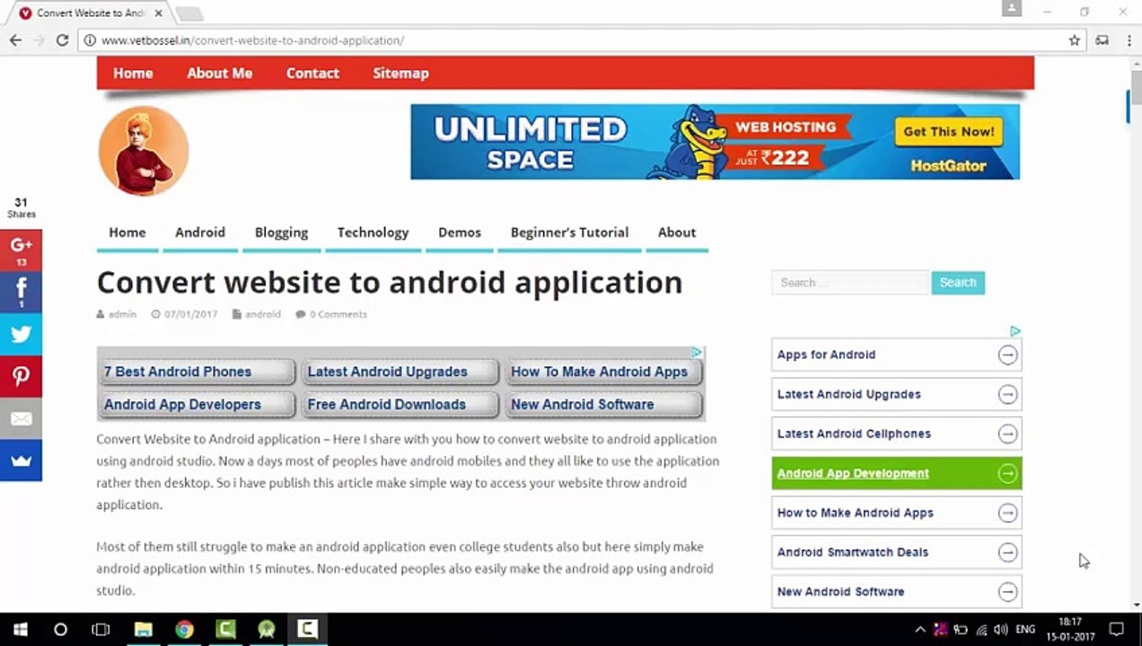 Convert Website to Android Application - Android Studio - video Dailymotion