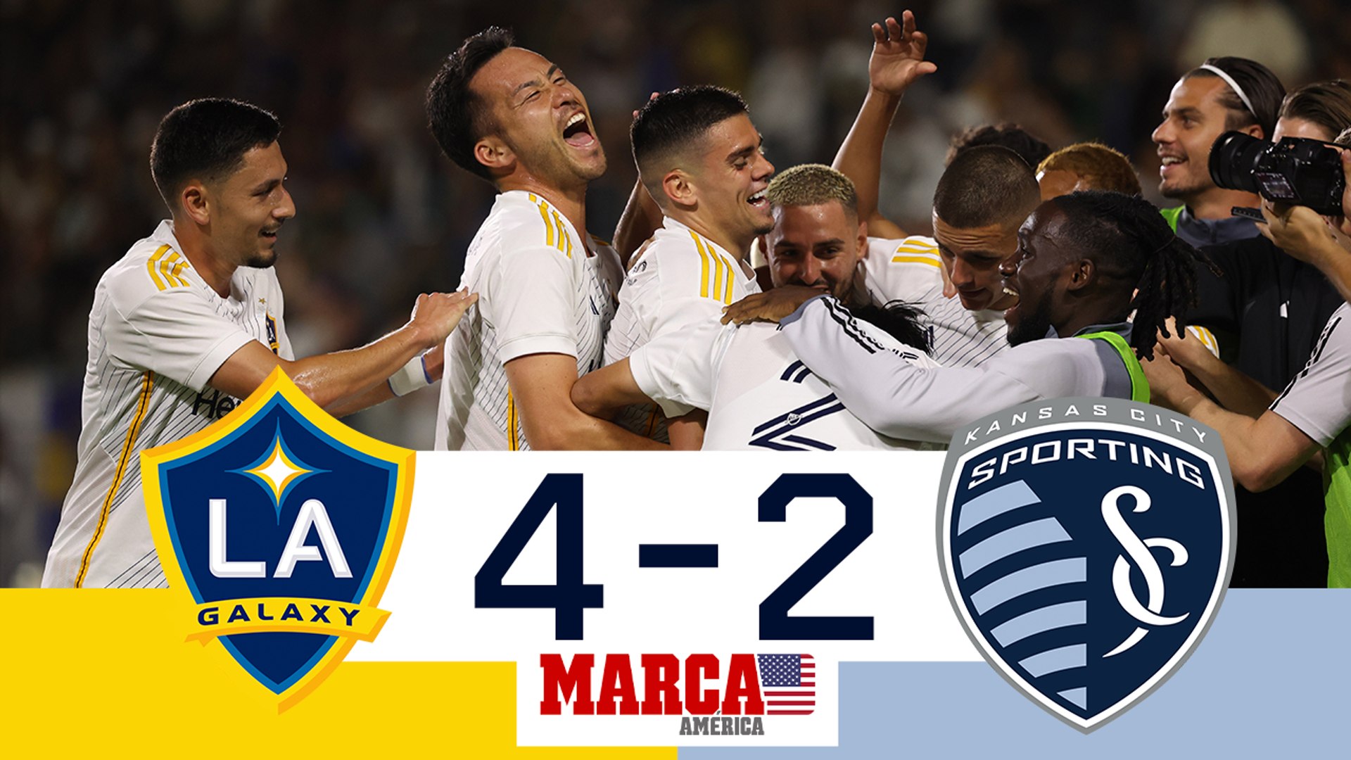 Victoria en un partidazo para LA | Galaxy 4-2 Sporting KC | Goles y jugadas | MLS - MARCA USA