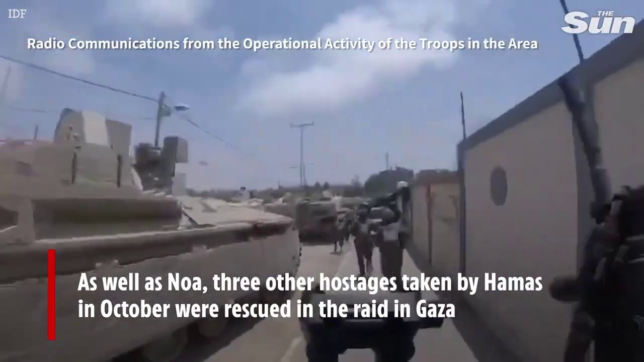Day 245 Dramatic new footage shows IDF rescue terrified Israeli hostage ...