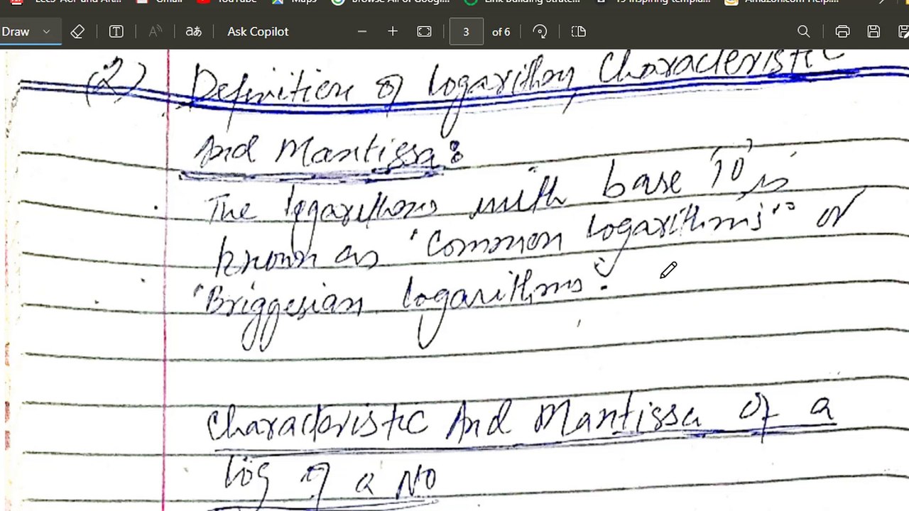 Logarithms Basics-Class 9-Characteristics and Mantissa-Log Table ...