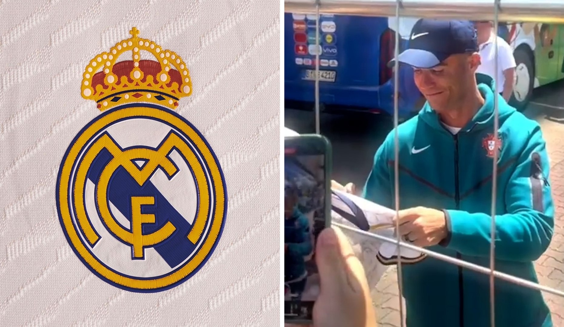 Cristiano Ronaldo bien merengue; así es su reacción tras firmar una ... Cristiano Ronaldo bien merengue; así es su reacción tras firmar una ...