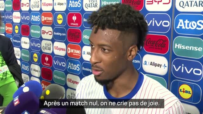 Equipe de France : Kingsley Coman - "Après un match nul, on ne crie pas ...