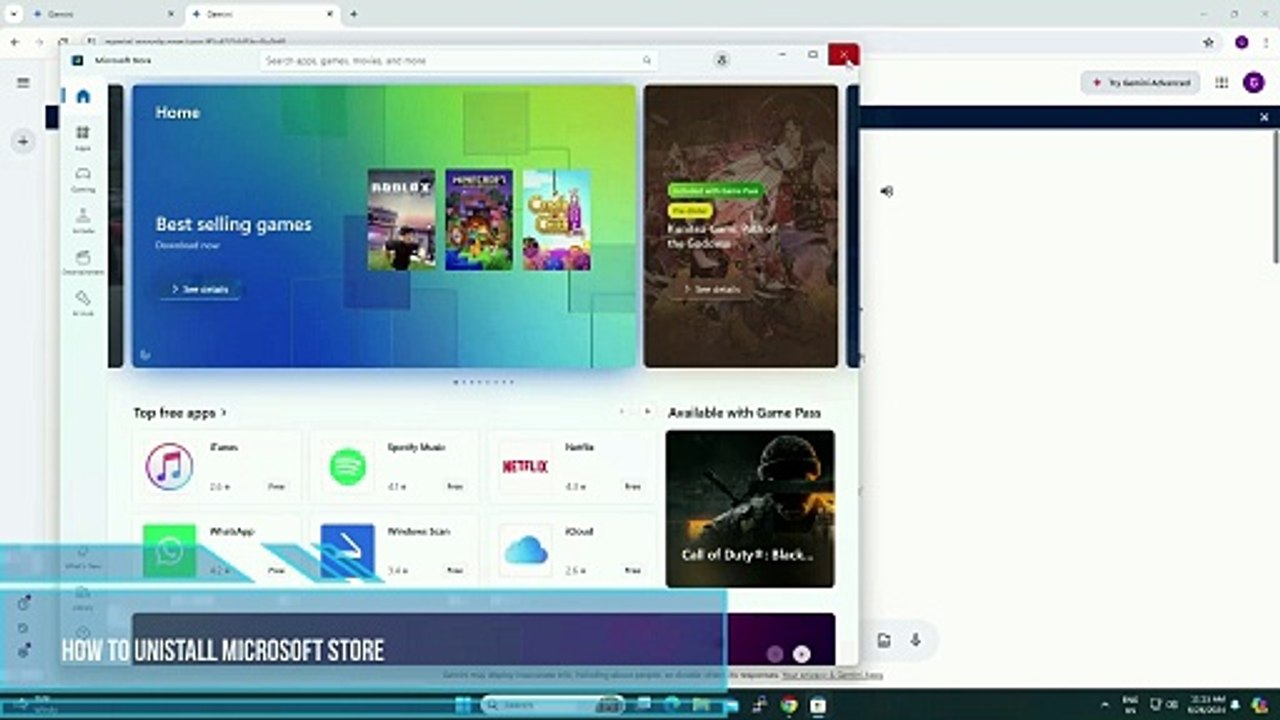 how to unistall and install microsoft store windows 11 - video Dailymotion