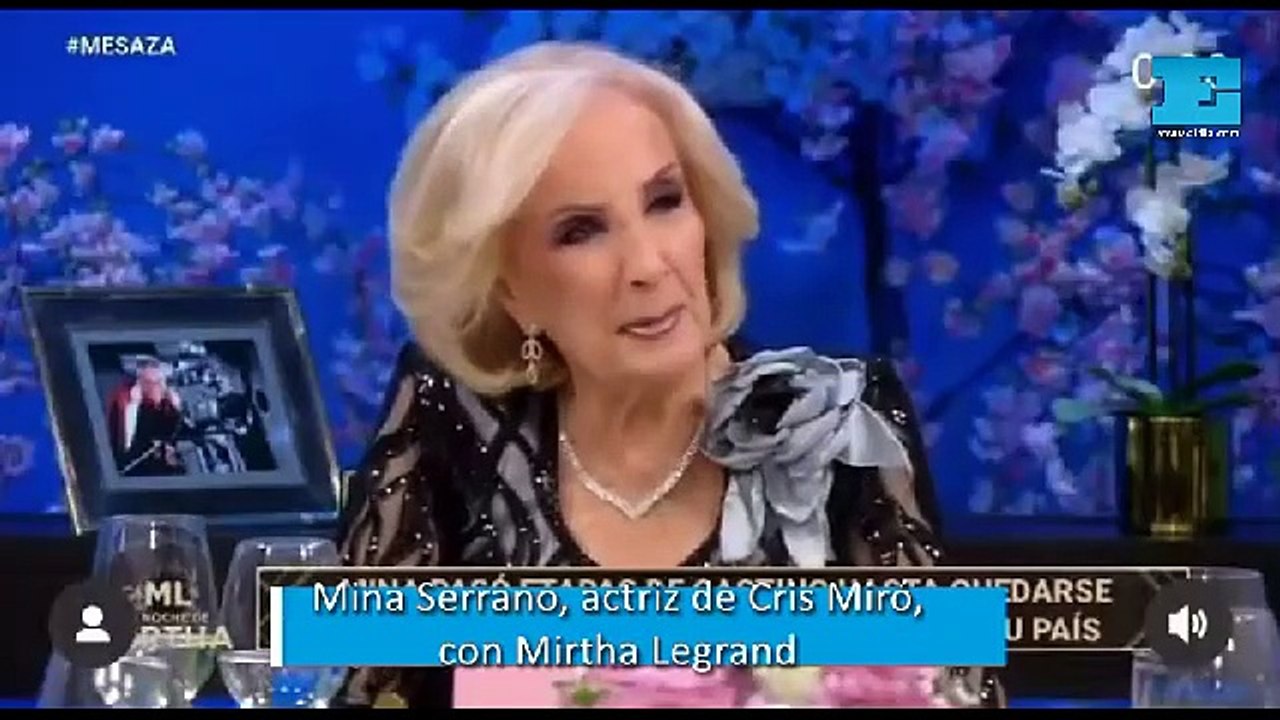 Mina Serrano, actriz de Cris Miró, con Mirtha Legrand - Vídeo Dailymotion