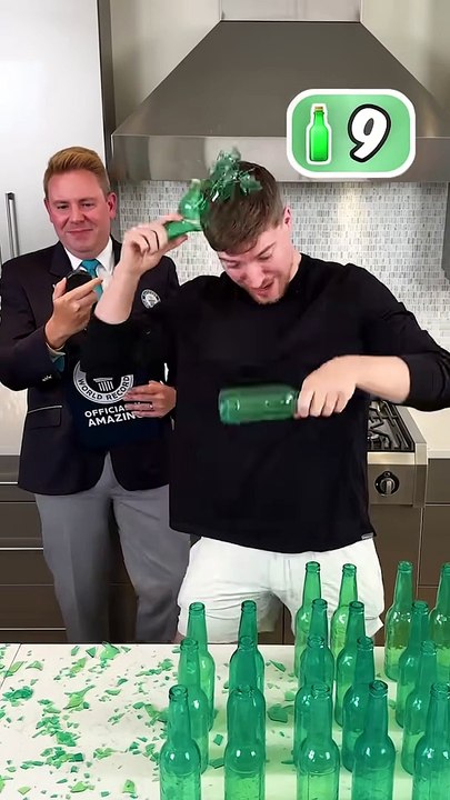 Bottle Head Smashing World Record Attempt! - video Dailymotion