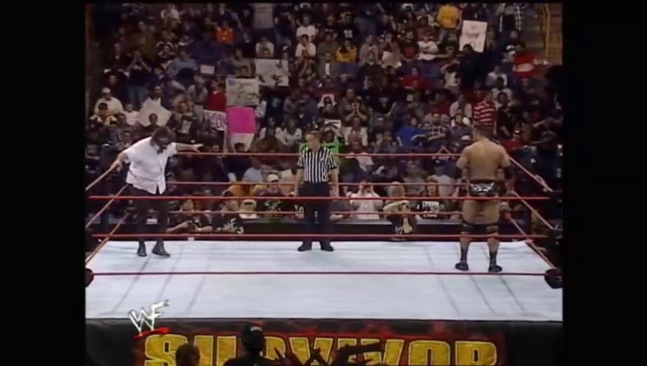 WWF Survivor Series 1998 - Mankind vs The Rock (WWF Championship ...