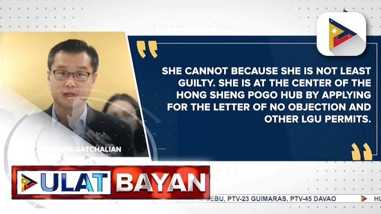 Suspended Bamban Mayor Alice Guo, hindi puwedeng gawing state witness, ayon kay Sen. Sherwin ...