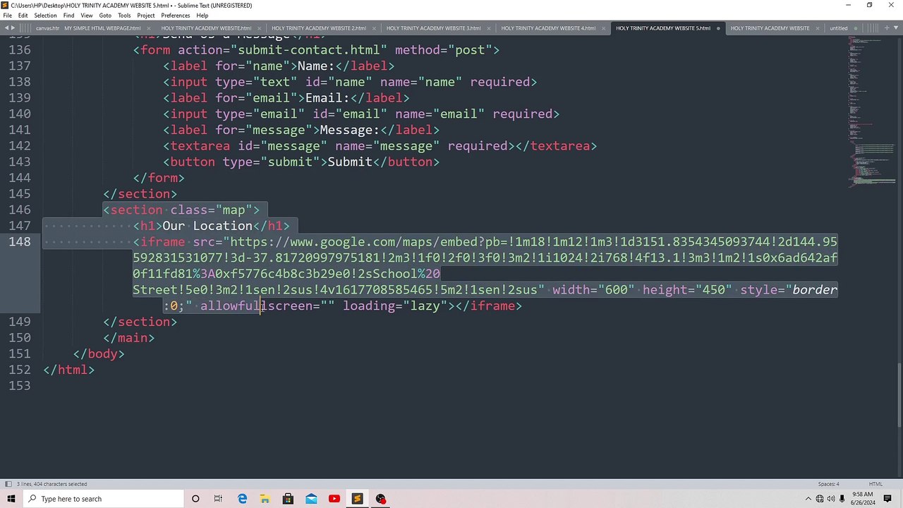 HTML HACKS| How To Insert Maps To Your HTML Page|#WebDevelopmentTips # ...