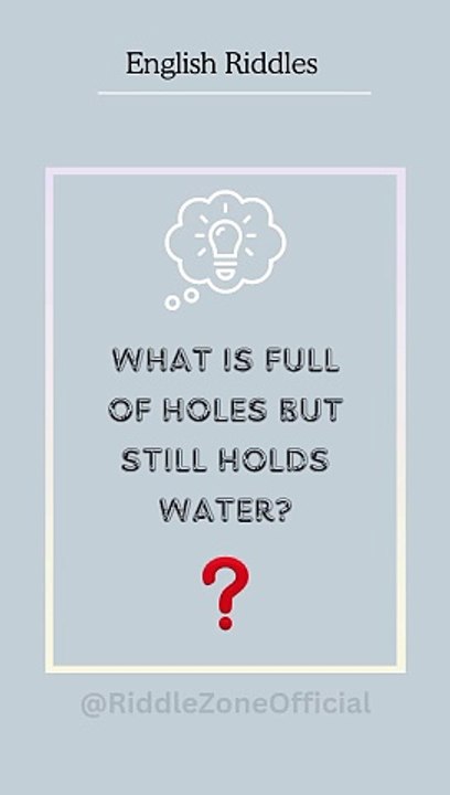 Easy English Riddle | Riddlezoneofficial - video Dailymotion