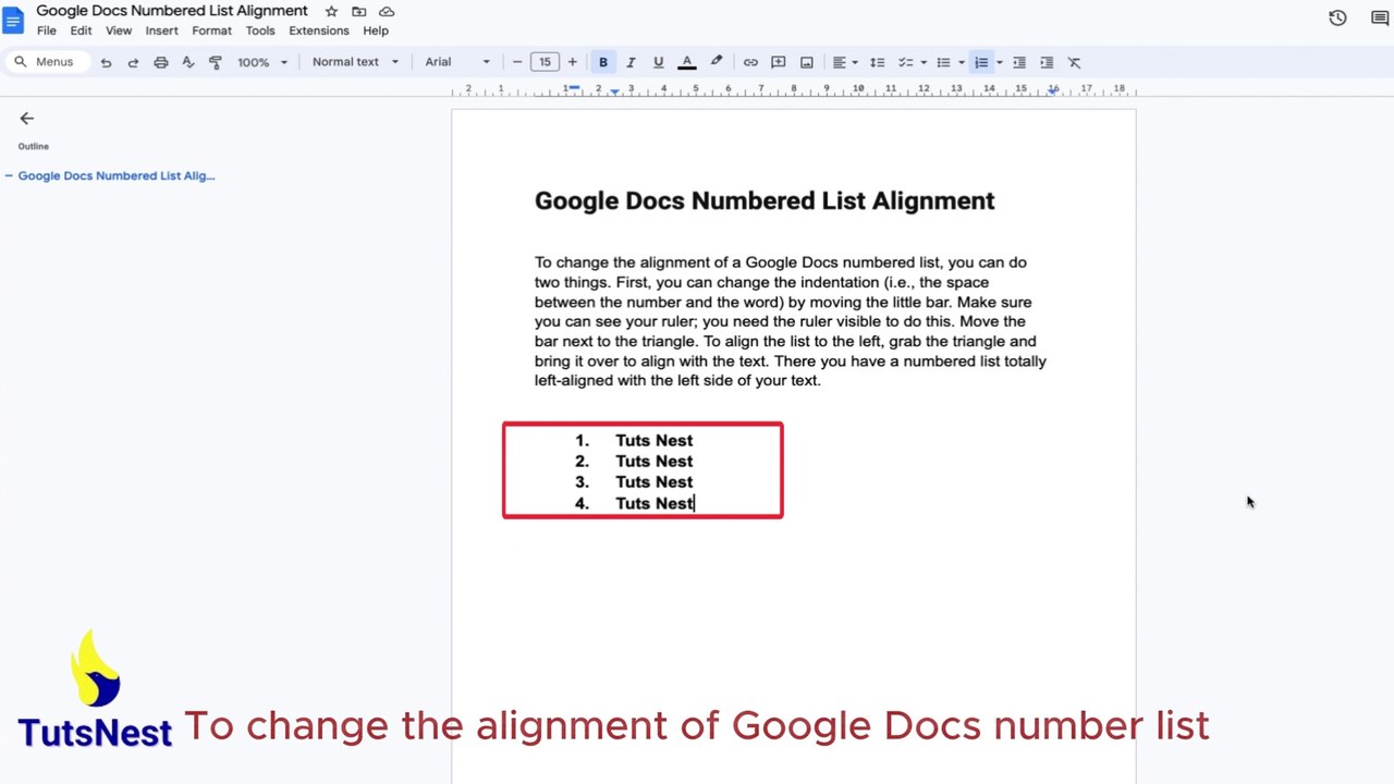 How To Change Numbered List Alignment In Google Docs - video Dailymotion