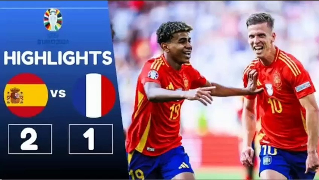 Spain vs France 2-1 highlights semi final euro 2024 ملخص اسبانيا وفرنسا ...