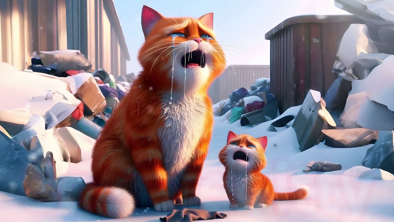 The cat father actually chose this path for his hungry children ! #cat ...