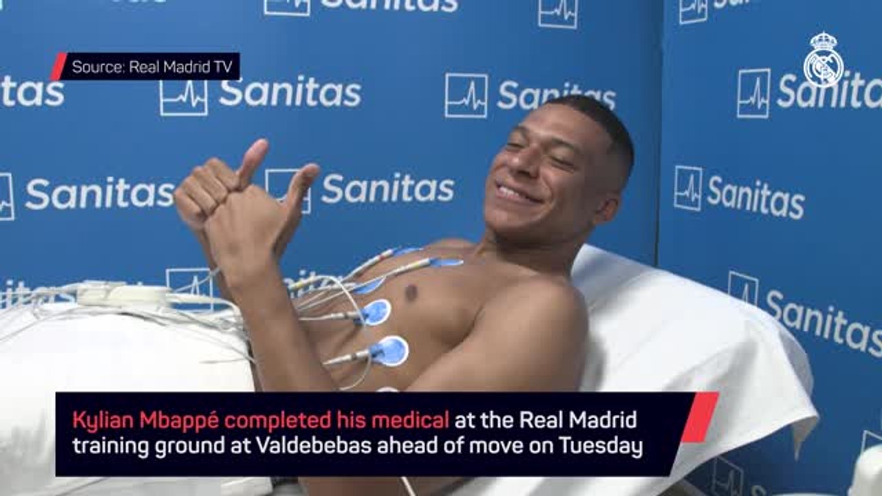 Mbappe completes medical at Real Madrid - video Dailymotion