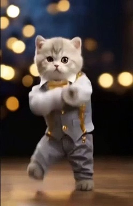 Cute cat dancing - video Dailymotion
