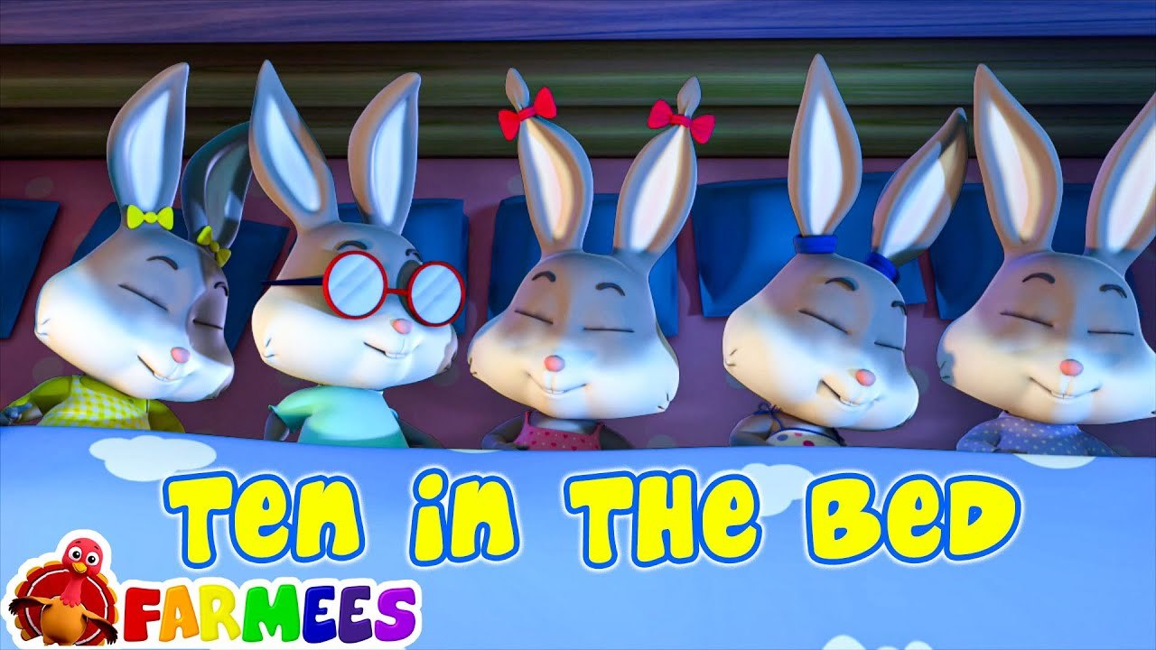 Ten in the Bed Nursery Rhyme & Learning Cartoon Video for Kids - video ...