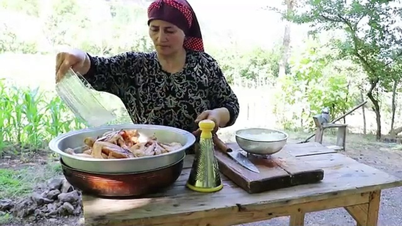 Cooking Lavangi In Tandur (Staffed Chiken) & Pilaf♡Village Lifestyle ...