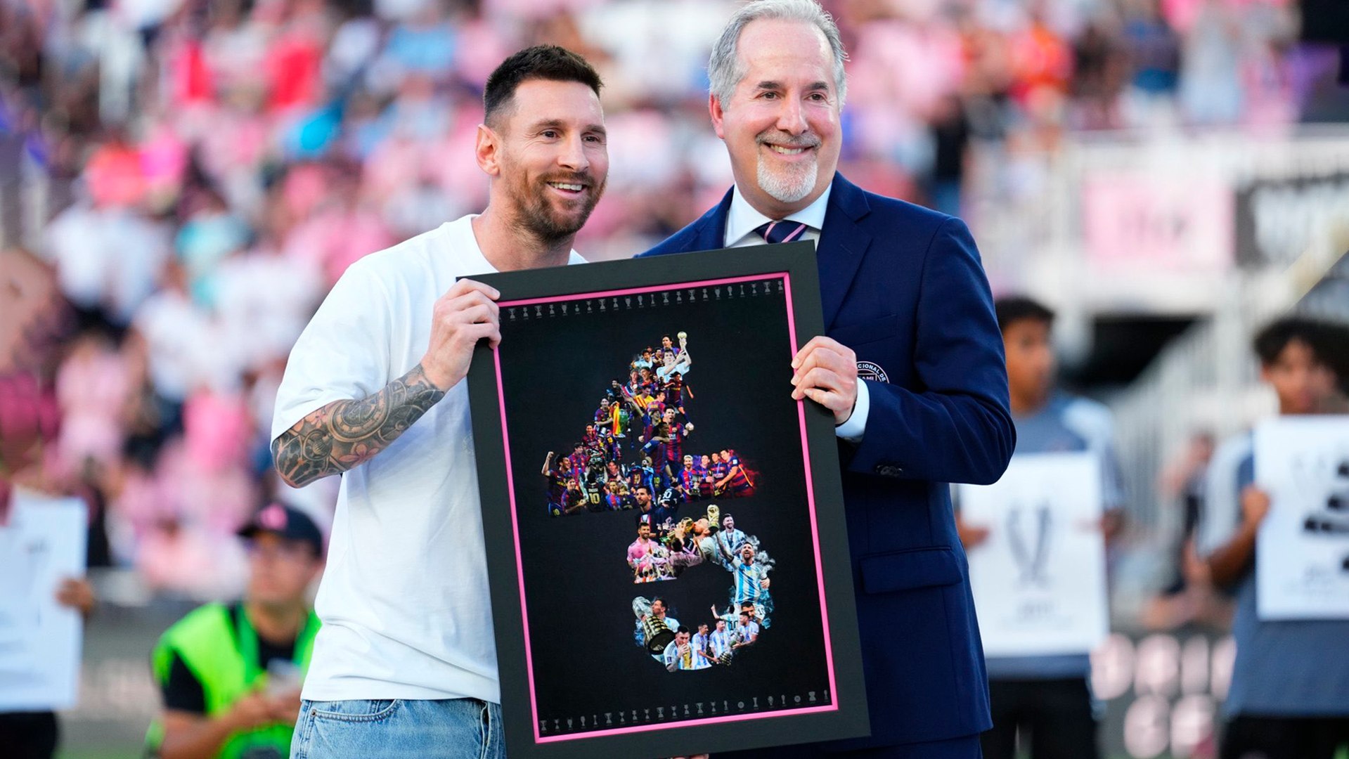 Messi recibe espectacular homenaje de Inter Miami "por ser el más ...