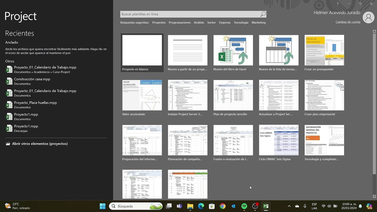 Como crear un proyecto en MS Proyect - Vídeo Dailymotion
