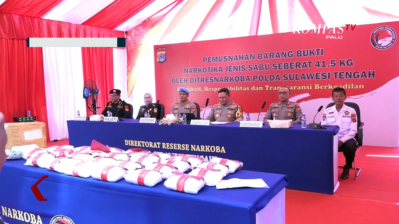 Pemusnahan 41 Kilogram Sabu-Sabu - Video Dailymotion