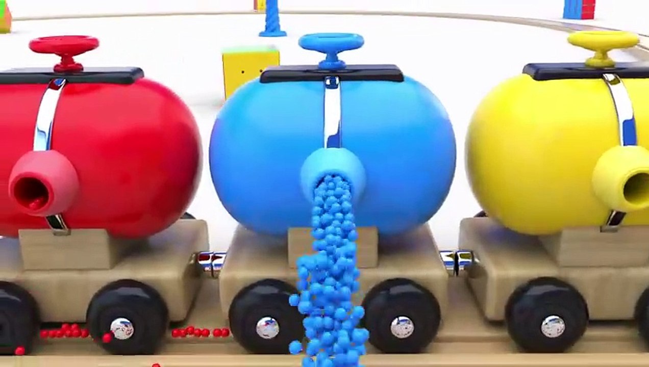 Colors with Preschool Toy Train and Color Balls - Shapes & Colors ...