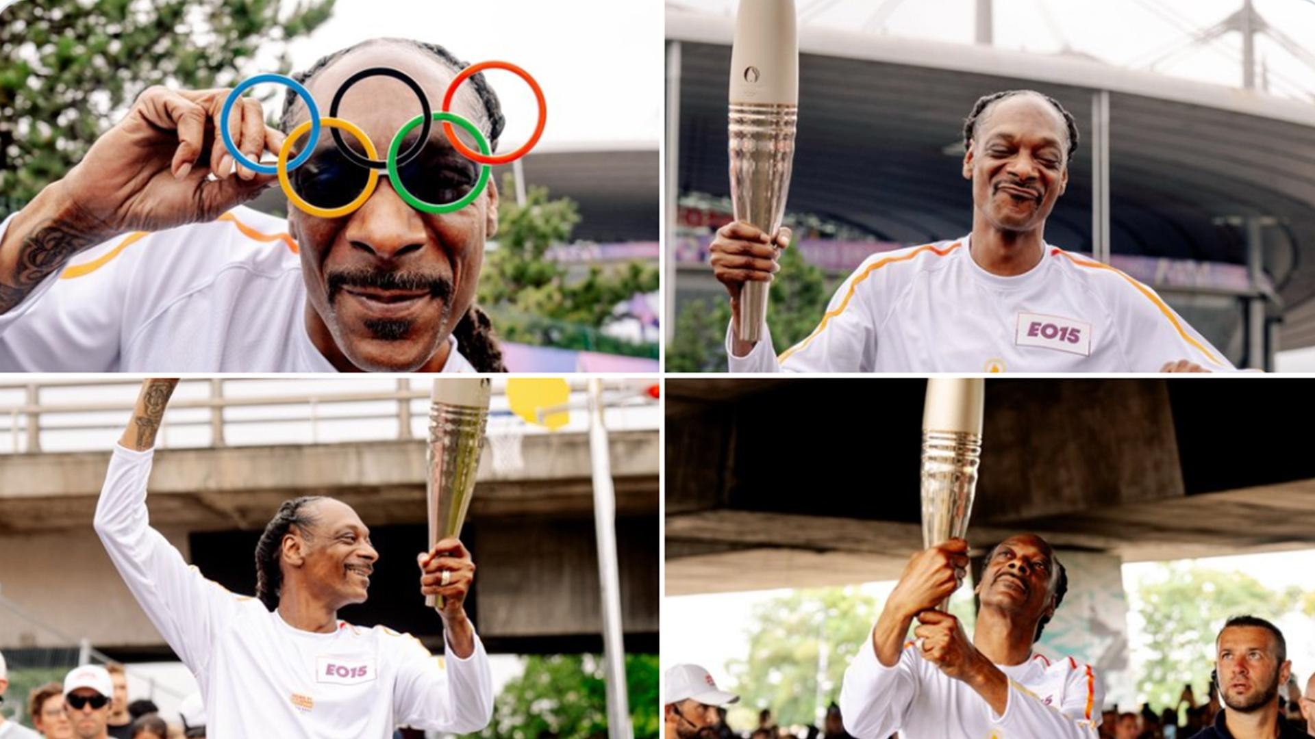 Snoop Dogg Carries Olympic Torch Ahead of Paris 2024 Opening Ceremony ...