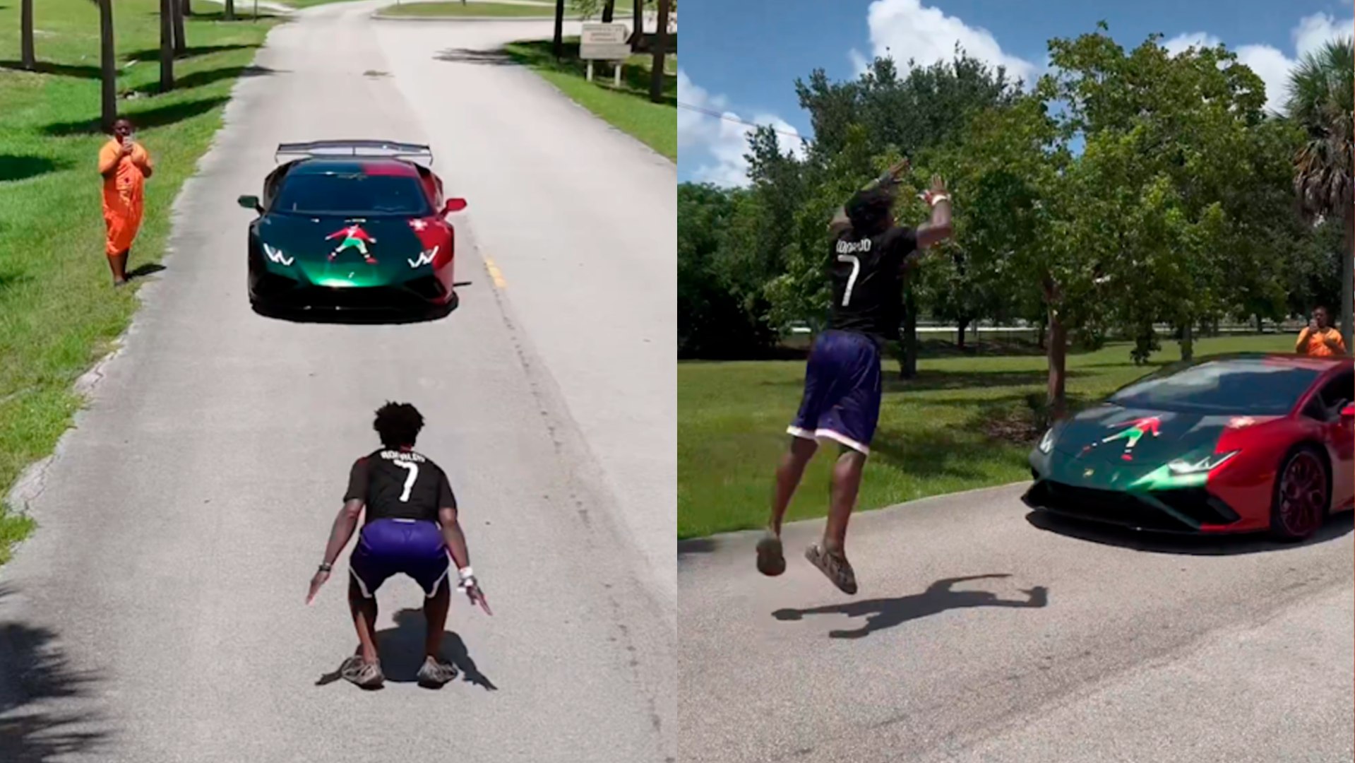 Speed causa sensación al saltar su Lamborghini personalizado mientras ...