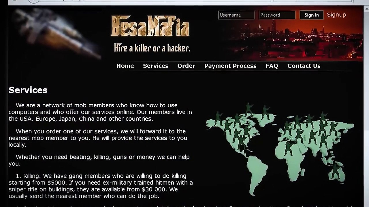 THE ALMOST REAL DARK WEB HITMAN WEBSITE __ BESA MAFIA - video Dailymotion