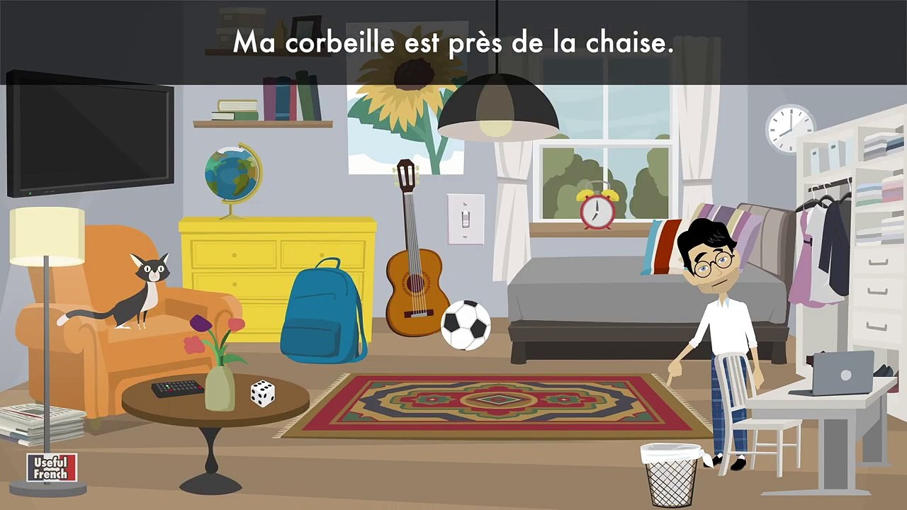 Learn Useful French_ ma chambre - my room - French Phrases with ...